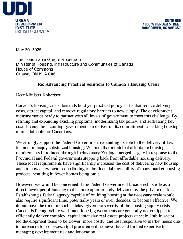 The UDI lobbies the Federal Government via Gregor Robertson the new ...
